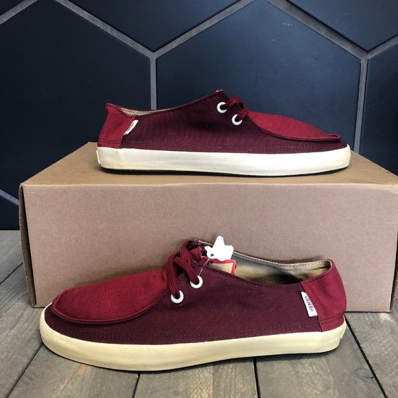 Vans | Shoes | New Wo Box Vans Rata Vulc Burgundy Surf Siders | Poshmark